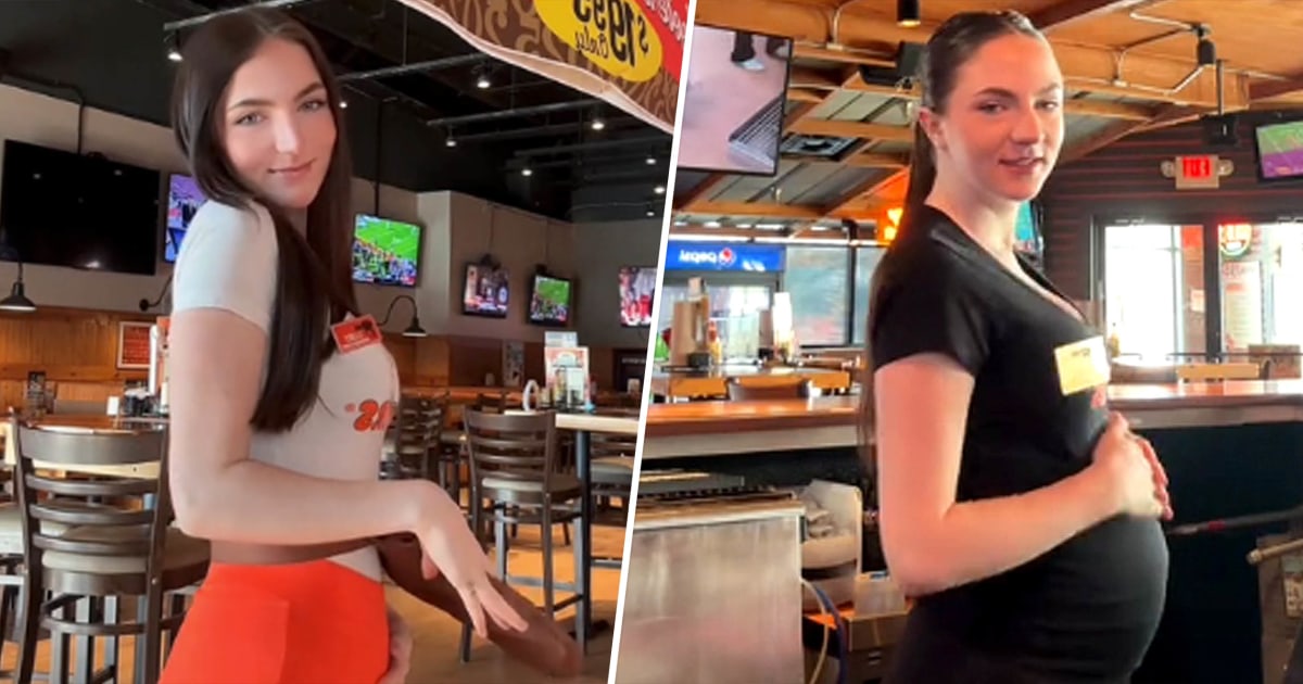 Pregnant Hooters Girl Shows Off Her Maternity Uniform