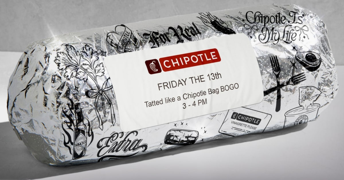 Chipotle’s Friday the 13th BOGO Deal: Get Free Food If You’re Tattooed