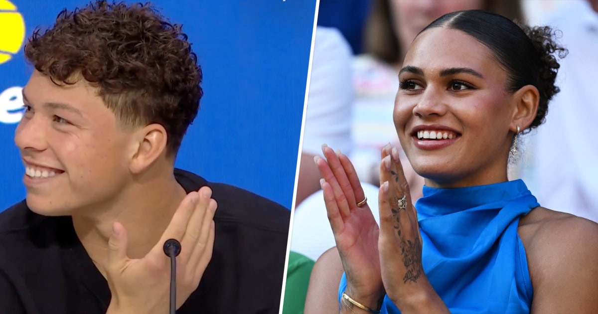 Ben Shelton Answers Question from Girlfriend Trinity Rodman at US Open