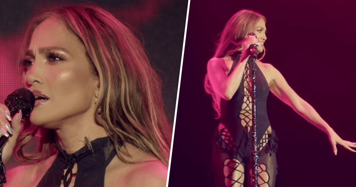 See Jennifer Lopez Flick Bug Off Her Neck in the Middle of Concert