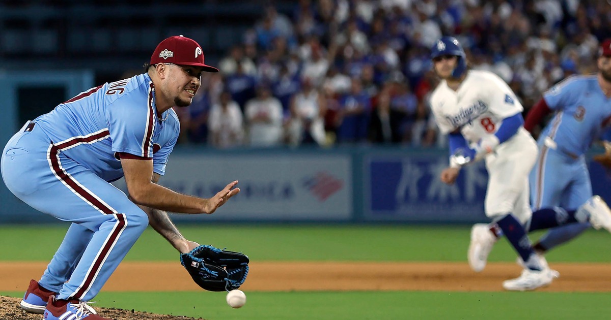 Phillies Pitcher Orion Kerkering Commits Error to End Playoff Game ...