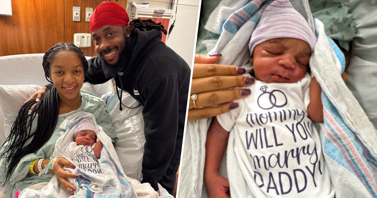 New Dad Proposes In Delivery Room with Baby Onesie