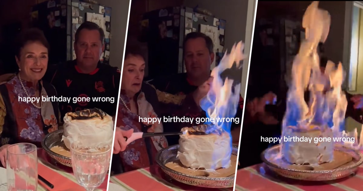 Birthday Cake Flambé Fail: Grandma’s Fire Gets Out of Control