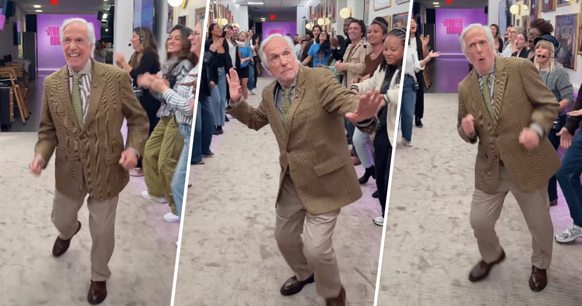 Henry Winkler's Spirit Tunnel Dance Moves Will Make Your Day