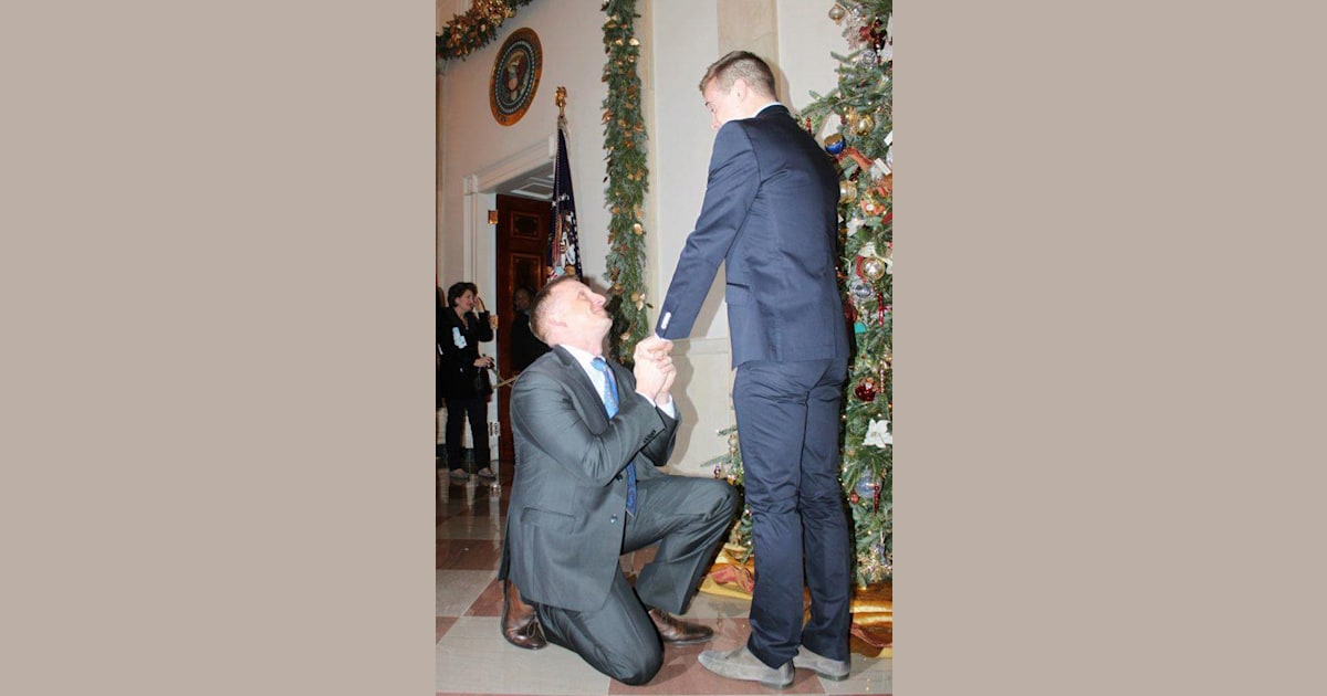 Marine makes first same-sex marriage proposal in the White House