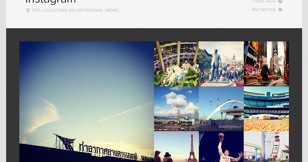 The most photographed places on Instagram are ...