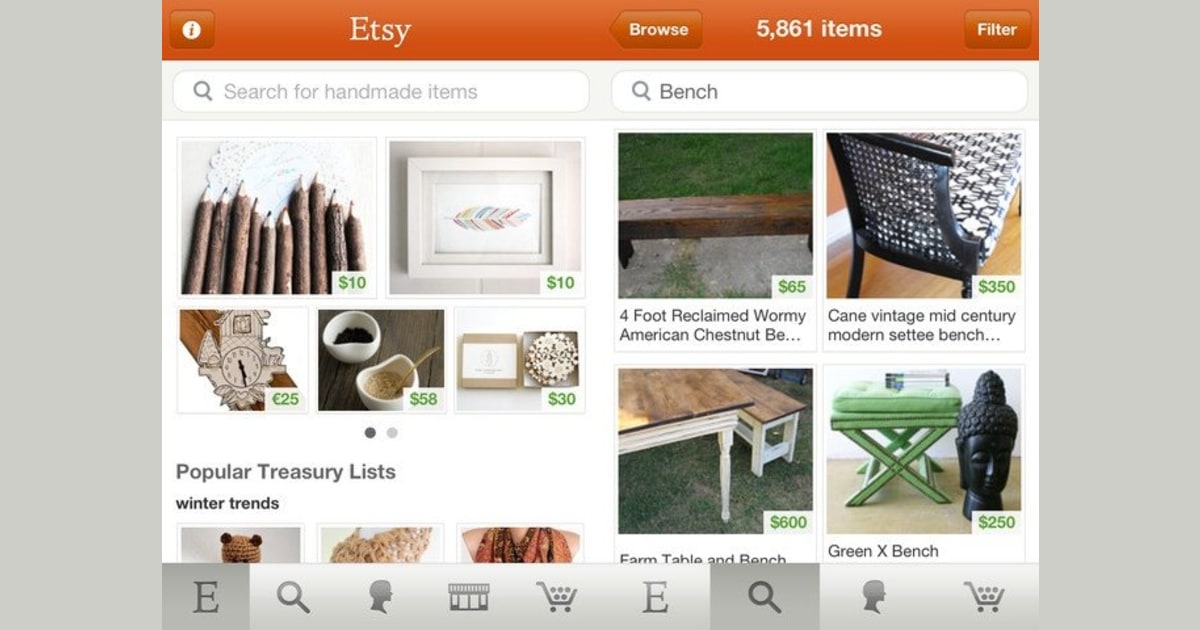 Etsy iPhone app finally available