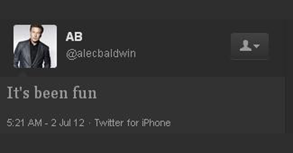 Alec Baldwin quits Twitter again, wanted to murder TMZ founder