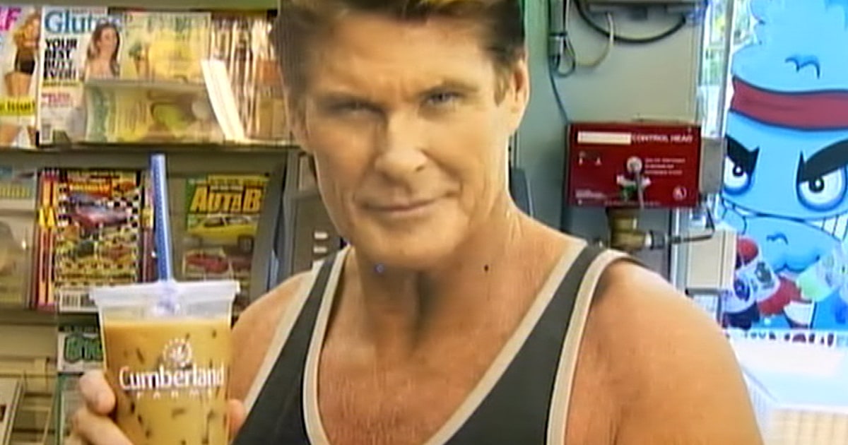 Fans hassling the Hoff by stealing life-size cutouts of actor David ...