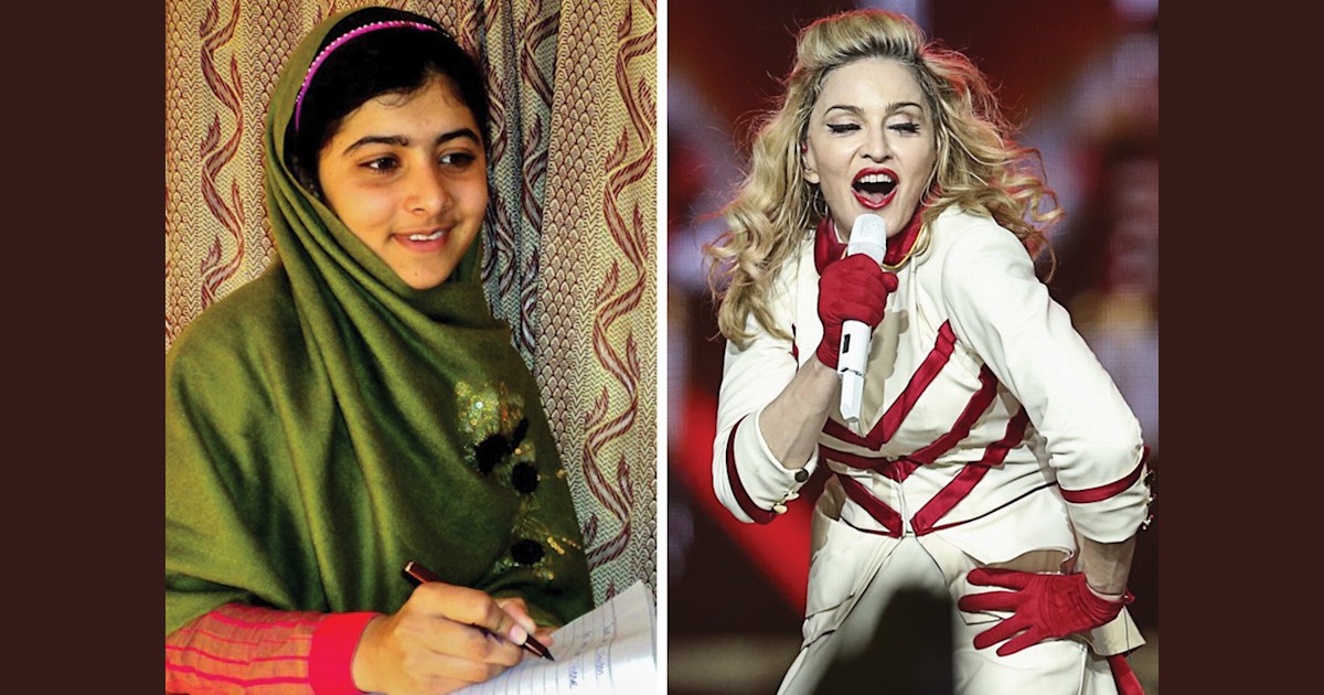 Madonna dedicates striptease to child activist shot by Taliban