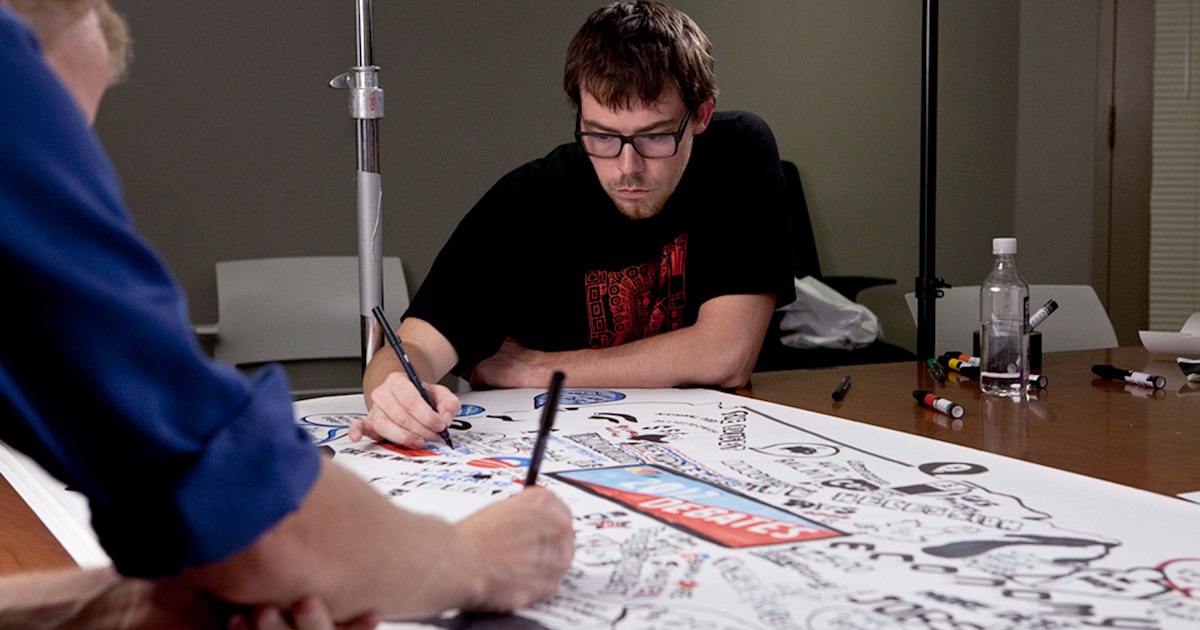 It's a draw! Watch artists ink the debate in real time