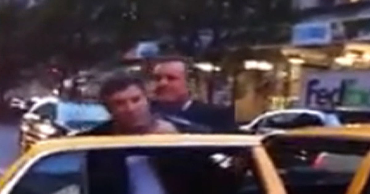 Viral video: Two businessmen fight over a NYC taxi