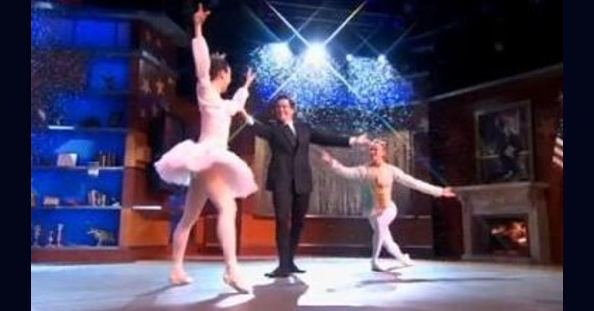 Stephen Colbert shows off his ballet skills