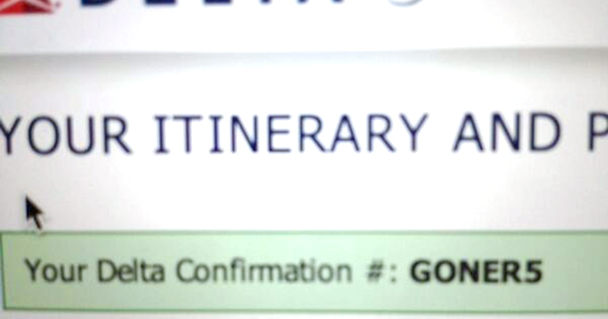 Air passenger's confirmation number goes viral: GONER