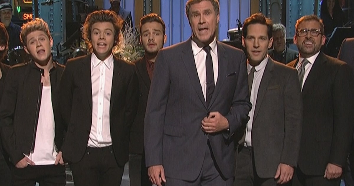 Paul Rudd and 'Anchorman' stars take on One Direction on 'SNL'