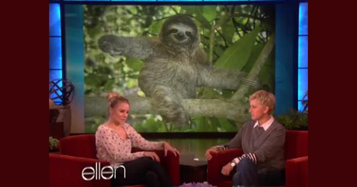 Kristen Bell cries hysterically over sloth birthday present