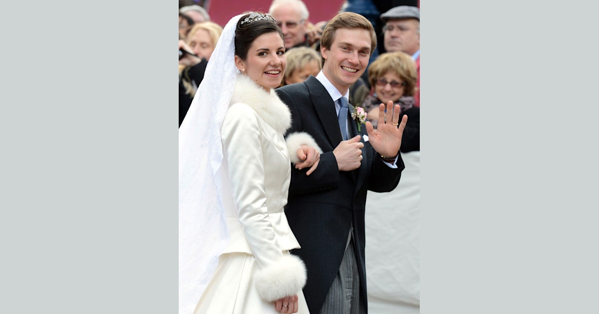 Here comes the bride (in fur) at Austrian royal wedding