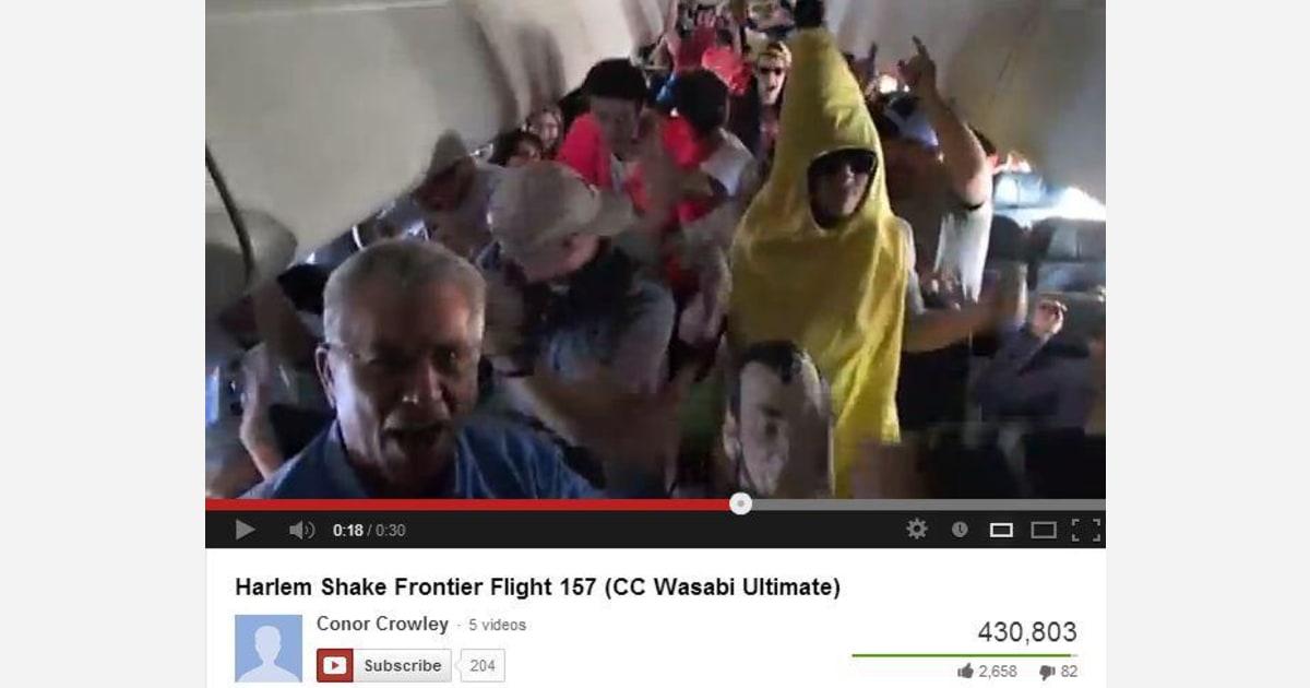 'Shakes' on a plane? FAA probes Harlem Shake on Frontier flight