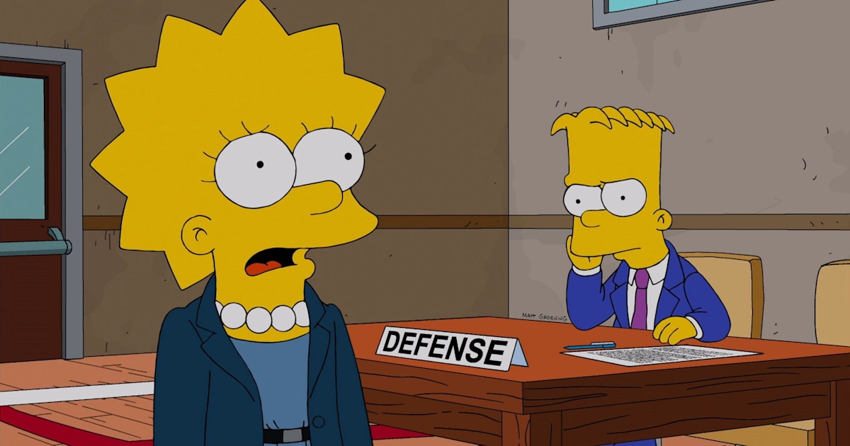 Bart Simpson appears before Mr. Burns in British court