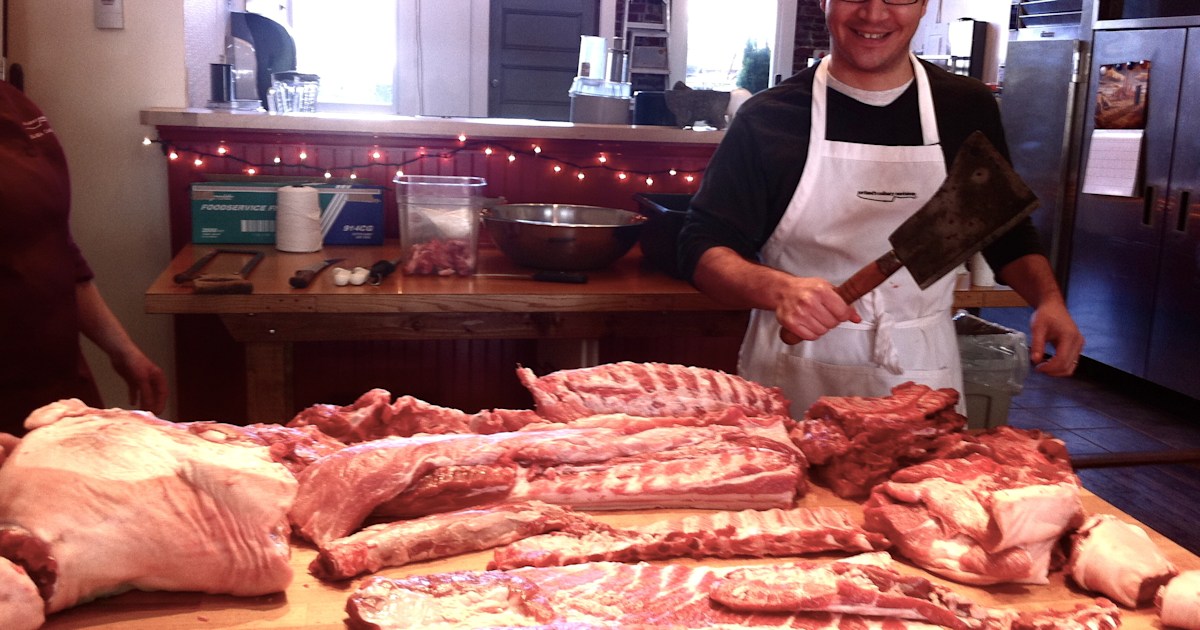 Man meets meat: Joining the butchering trend, knife-first