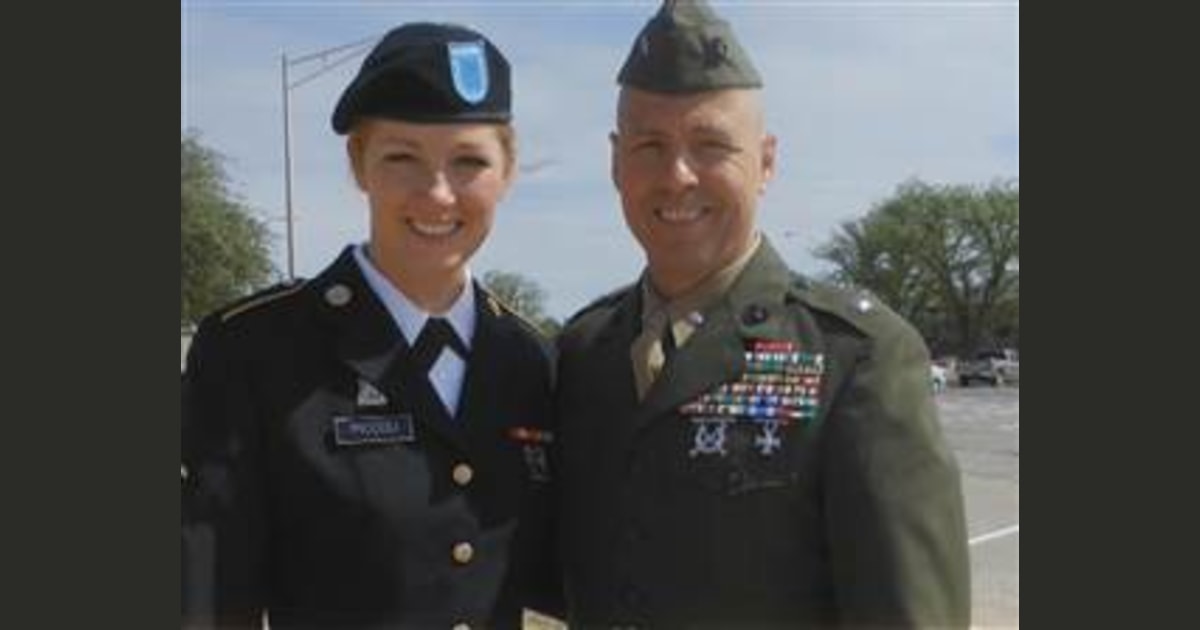 Father, daughter reunited after separated by military service