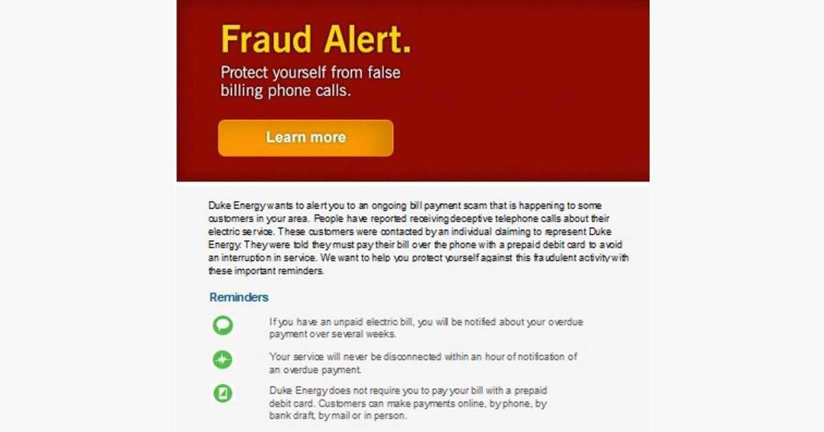 Scammers target utility customers with threats of power shut-off