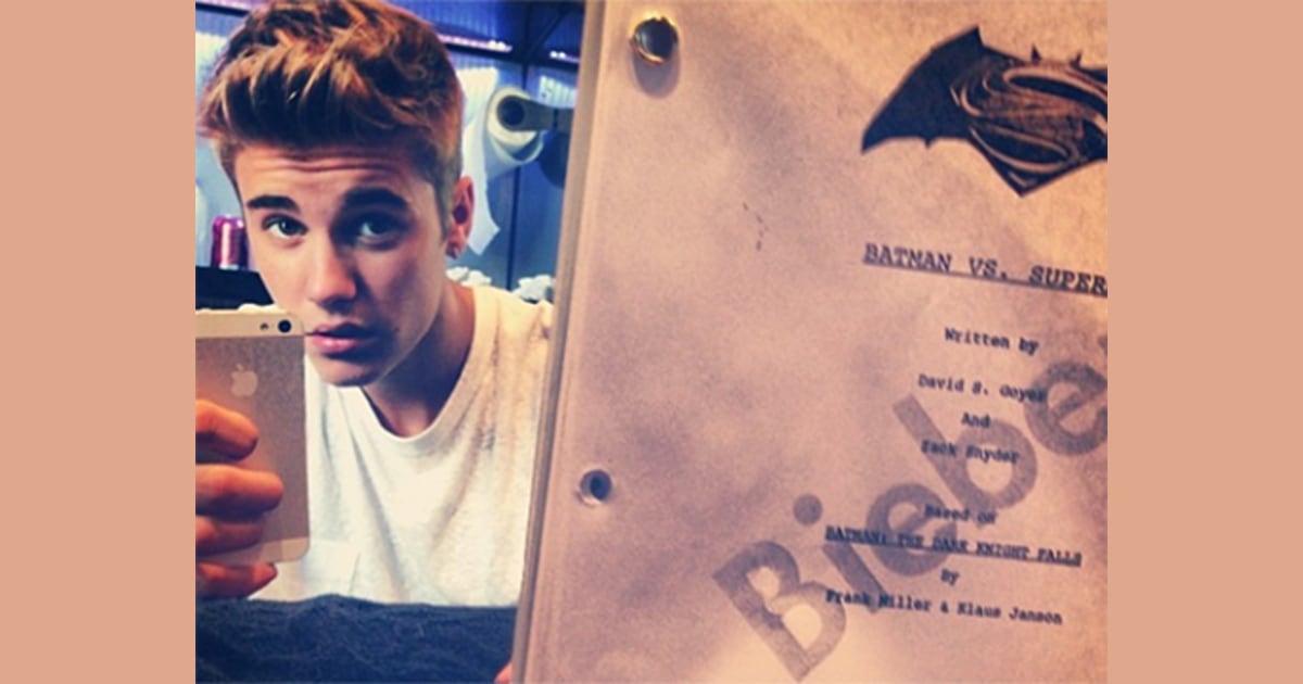 Justin Bieber teases his 'Batman vs. Superman' script on Instagram