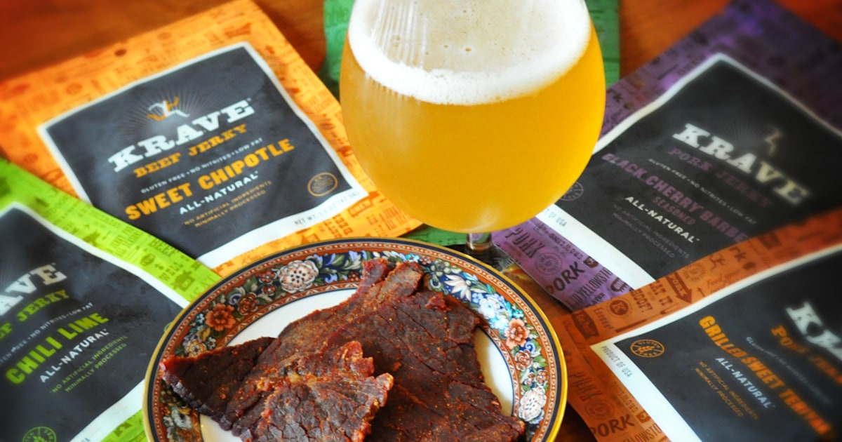 Grown-up snack: Pair gourmet beef jerky with craft beer