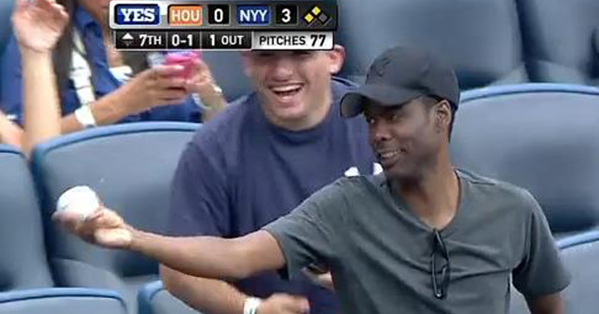 Chris Rock hits home run with Yankees fans by giving foul ball to kid