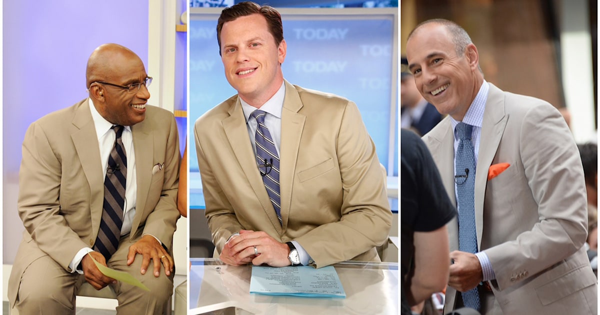 President Obama (and the men of TODAY) embrace the tan suit