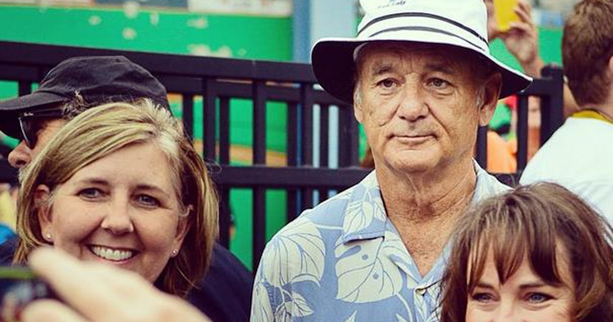 Bill Murray plays ticket collector at a Minnesota baseball game