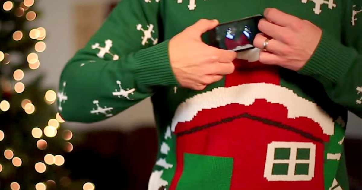 Digitally animated ugly Christmas sweaters bring kitsch to a new level