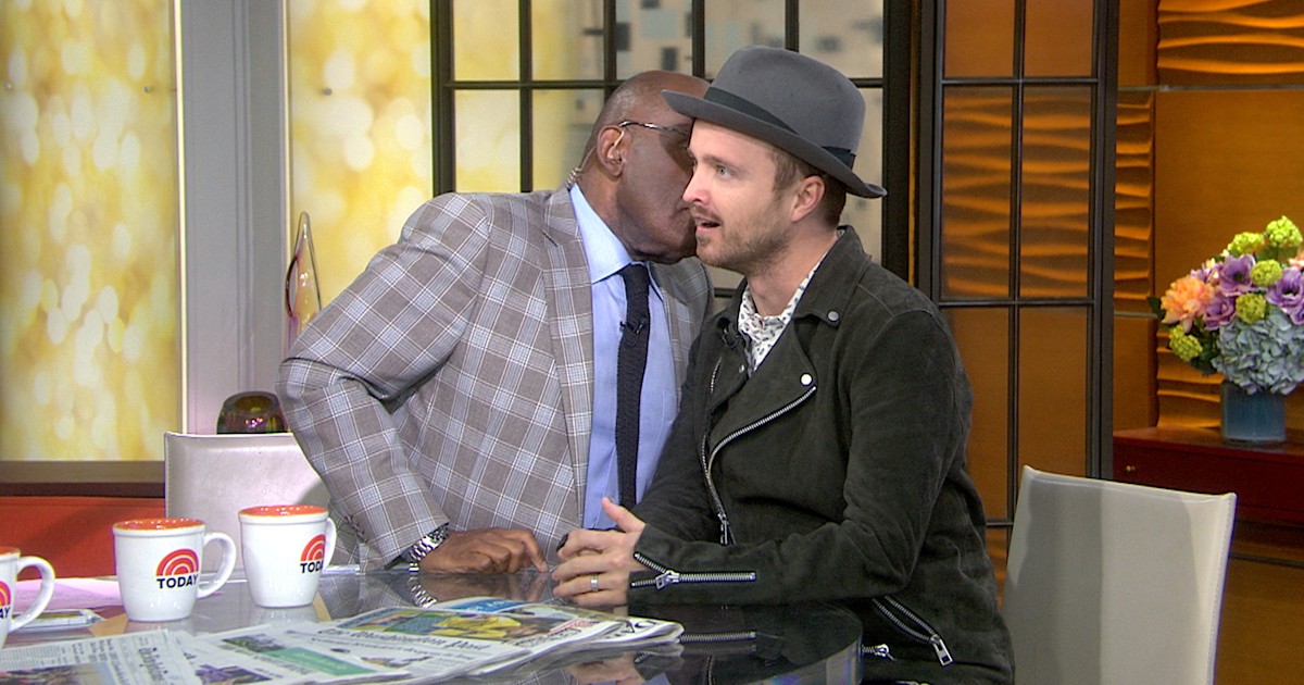 Smells like love! Aaron Paul and Al Roker bond over weather and Mr. Happy