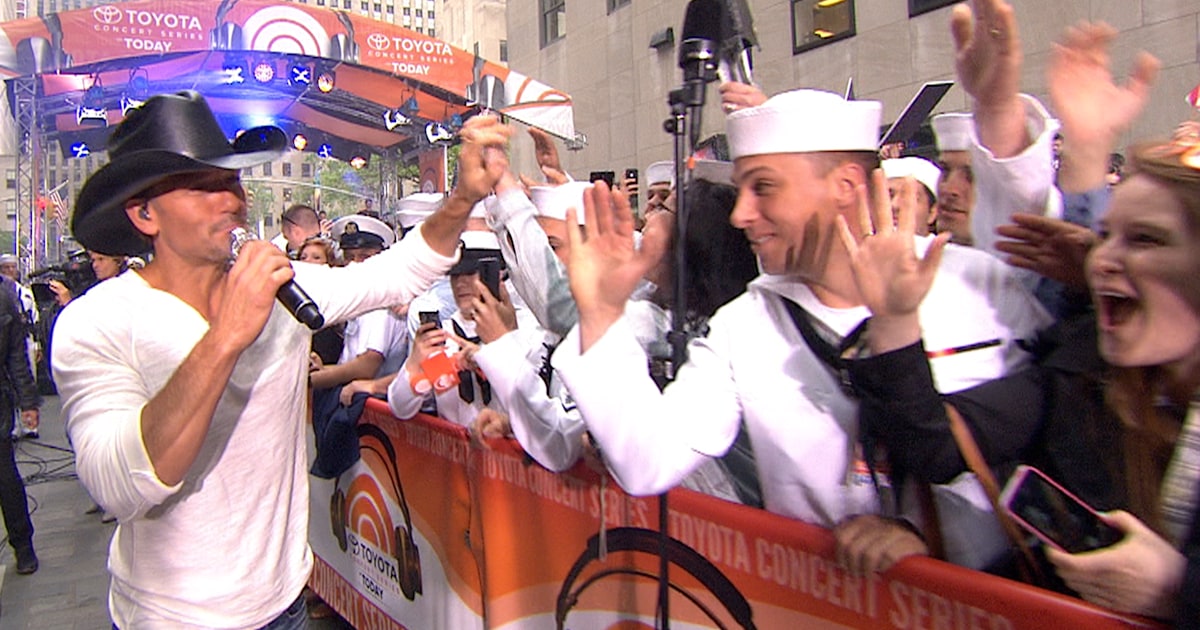 Tim McGraw gives sailors the VIP treatment, plays new music on TODAY
