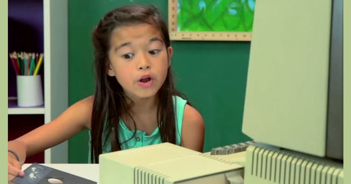What, no touchscreen? These kids are totally confused by old computers