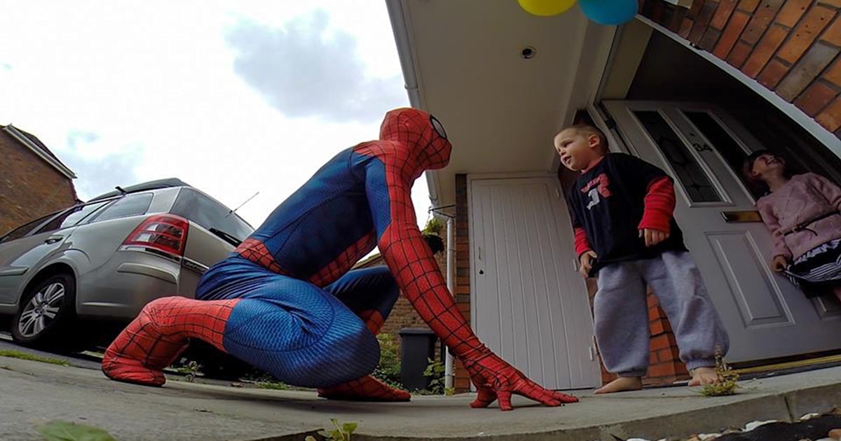 Dad becomes Spider-Man to celebrate son fighting cancer