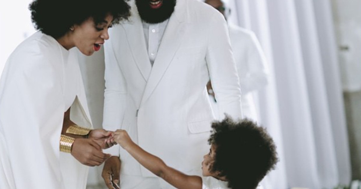 Something blue: Beyoncé shares photo of Blue Ivy at Solange's wedding